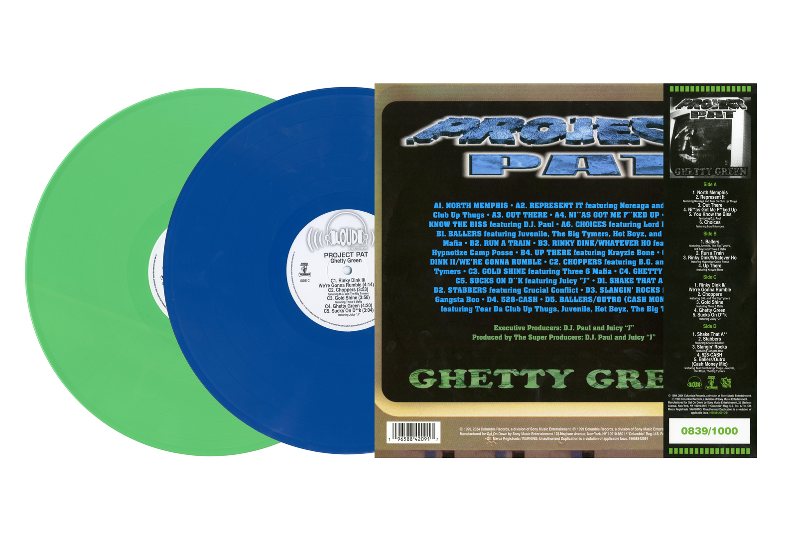 Project Pat - Ghetty Green (Aqua Blue & Mint Green 2xLP w/OBI)