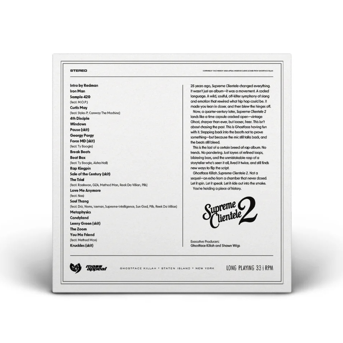 Ghostface Killah - Supreme Clientele 2 (2xLP)
